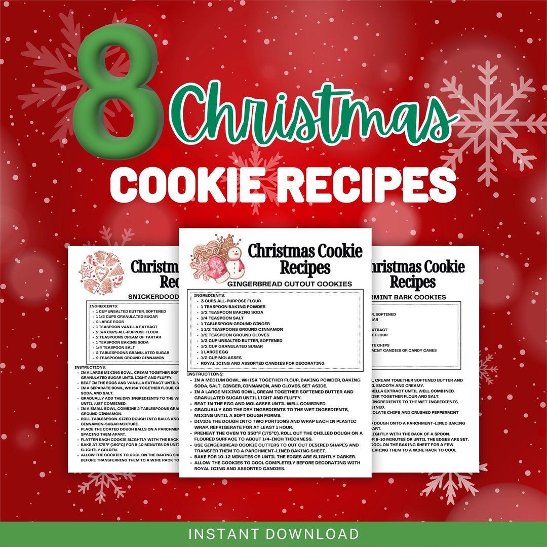 Christmas Cookie Recipe, Holiday Cookie Recipe, Cookie Recipe ...