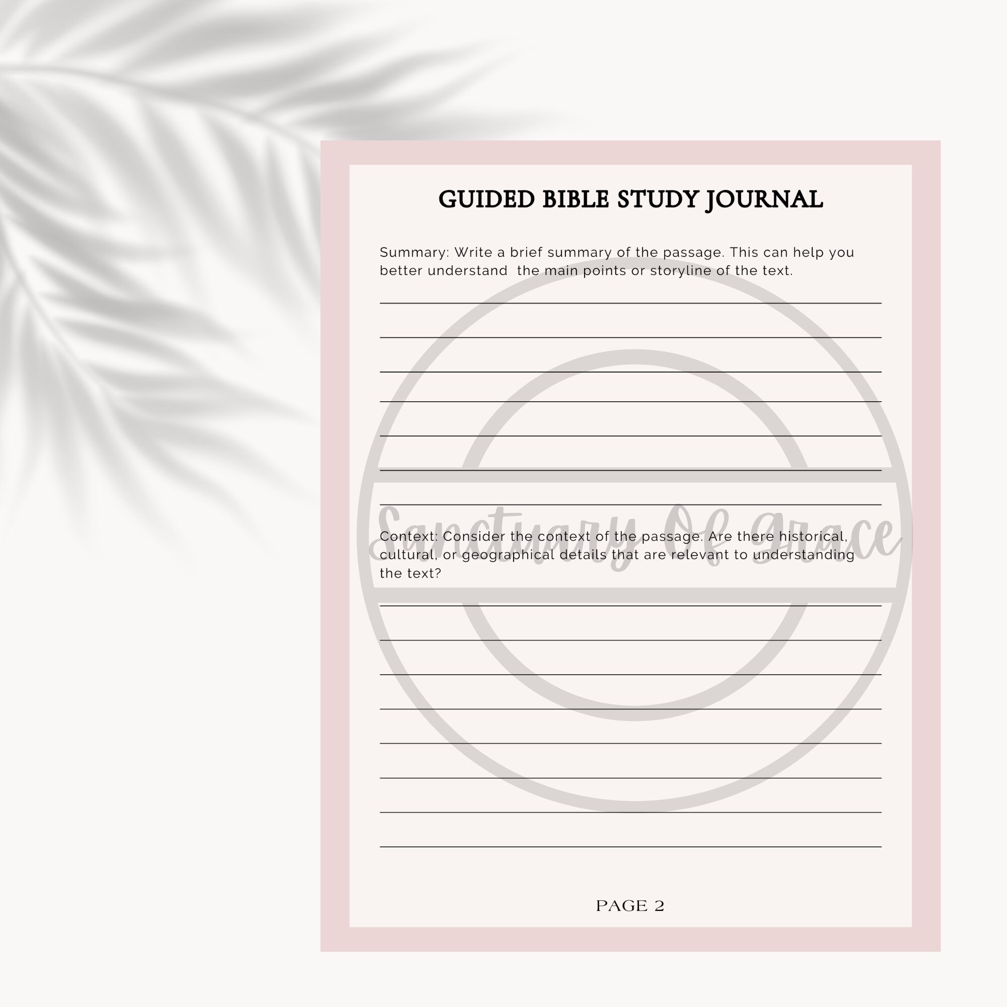 Bible Study Journal, Bible Study Guide, Bible Study Template, Bible ...