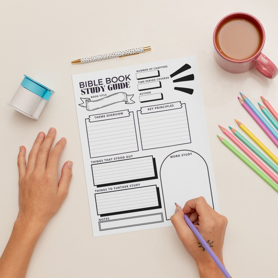 Bible Study Template, Bible Study Printable, Bible Study Guide, Bible ...