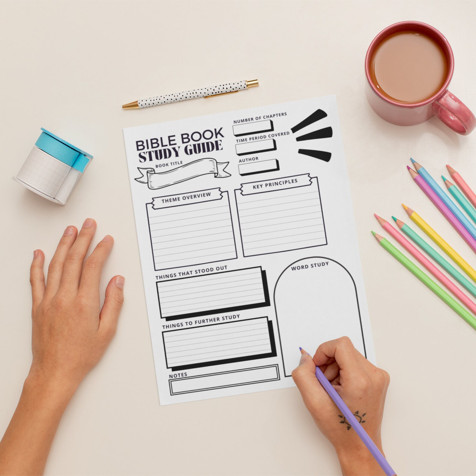Bible Study Template, Bible Study Printable, Bible Study Guide, Bible ...