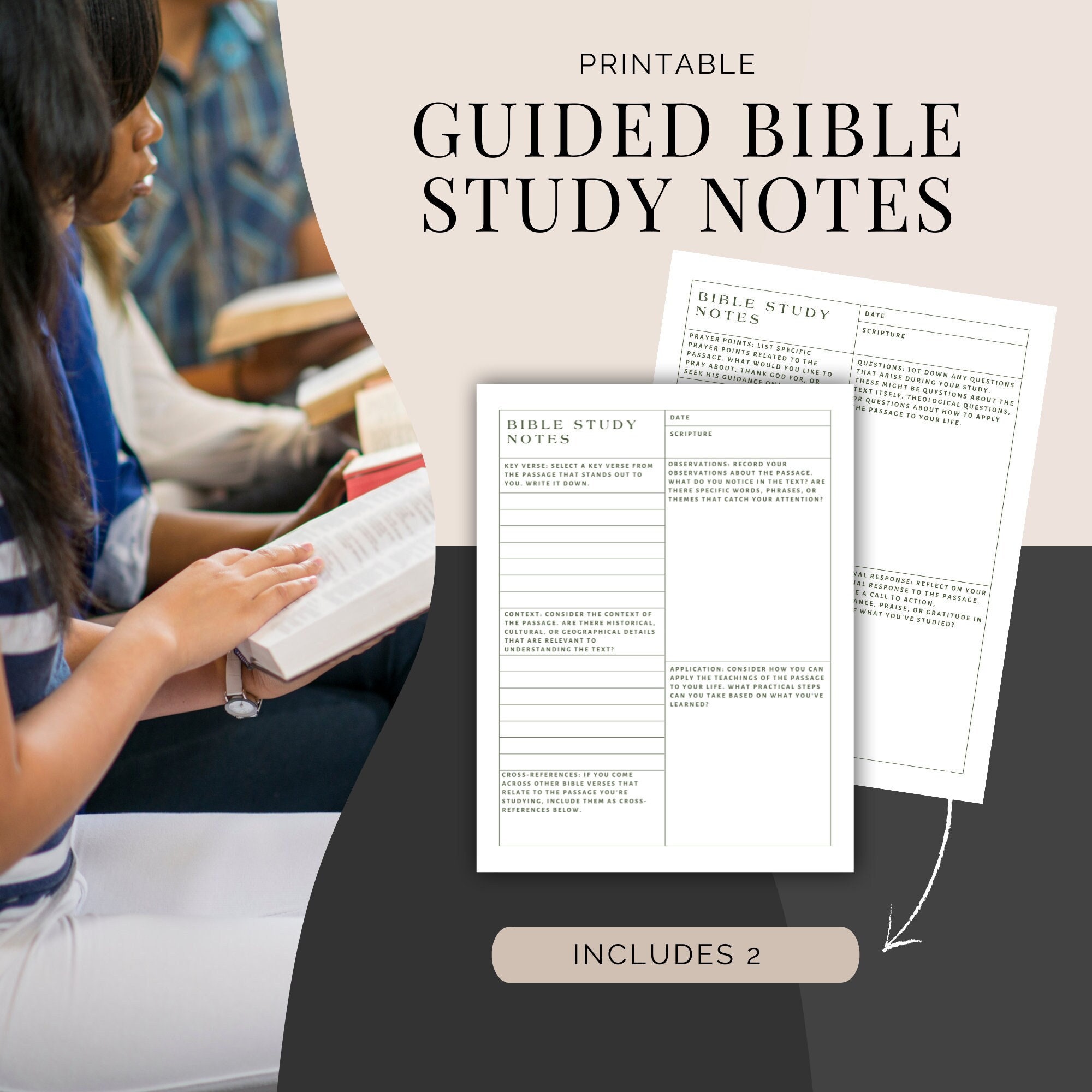 Bible Study Guide, Bible Study Template, Bible Study Printable, Bible ...