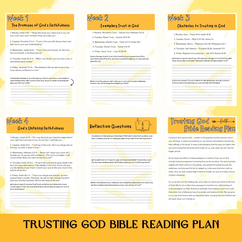 Trusting God, Bible Study Printable, Bible Study Guide, Personal Bible ...