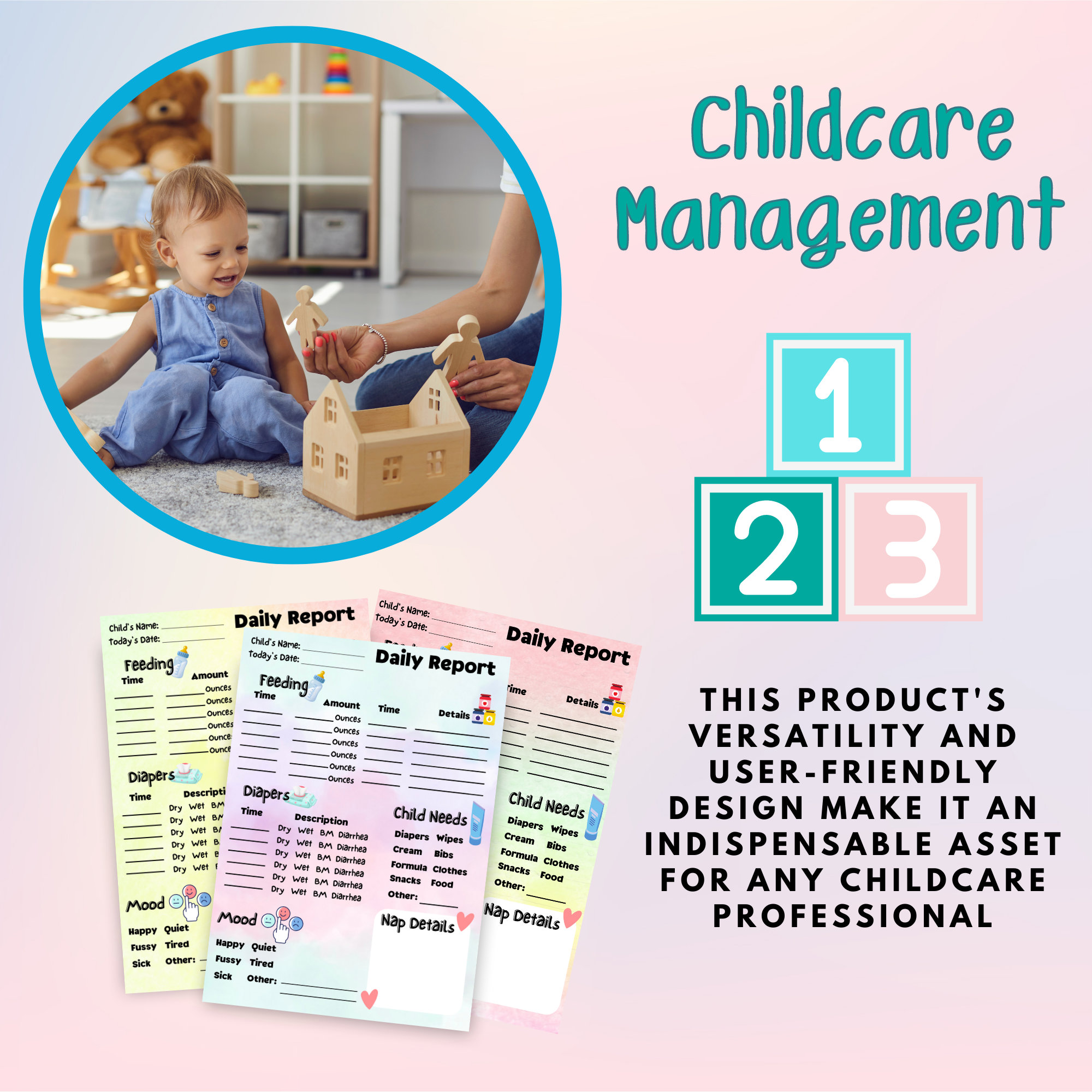 Daycare Daily Log, Childcare Management, Daycare Daily Report ...
