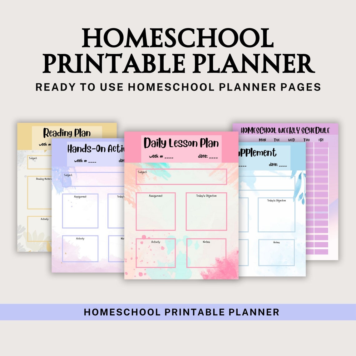 Printable Homeschool Planner, Homeschool Planner, Homeschool Schedule ...