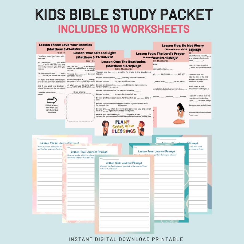 Sermon on the Mount, Kids Bible Study, Bible Study Guide, Bible Study ...