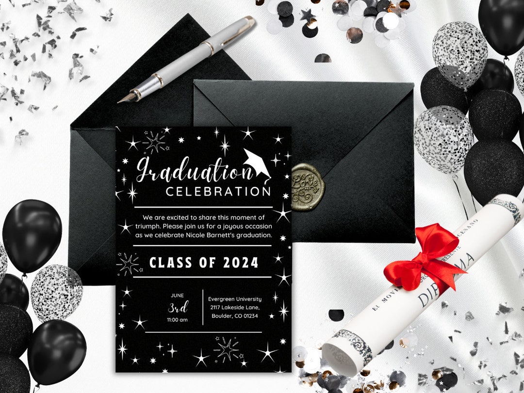 College Graduation Invitation, Graduation Announcement, Graduation ...