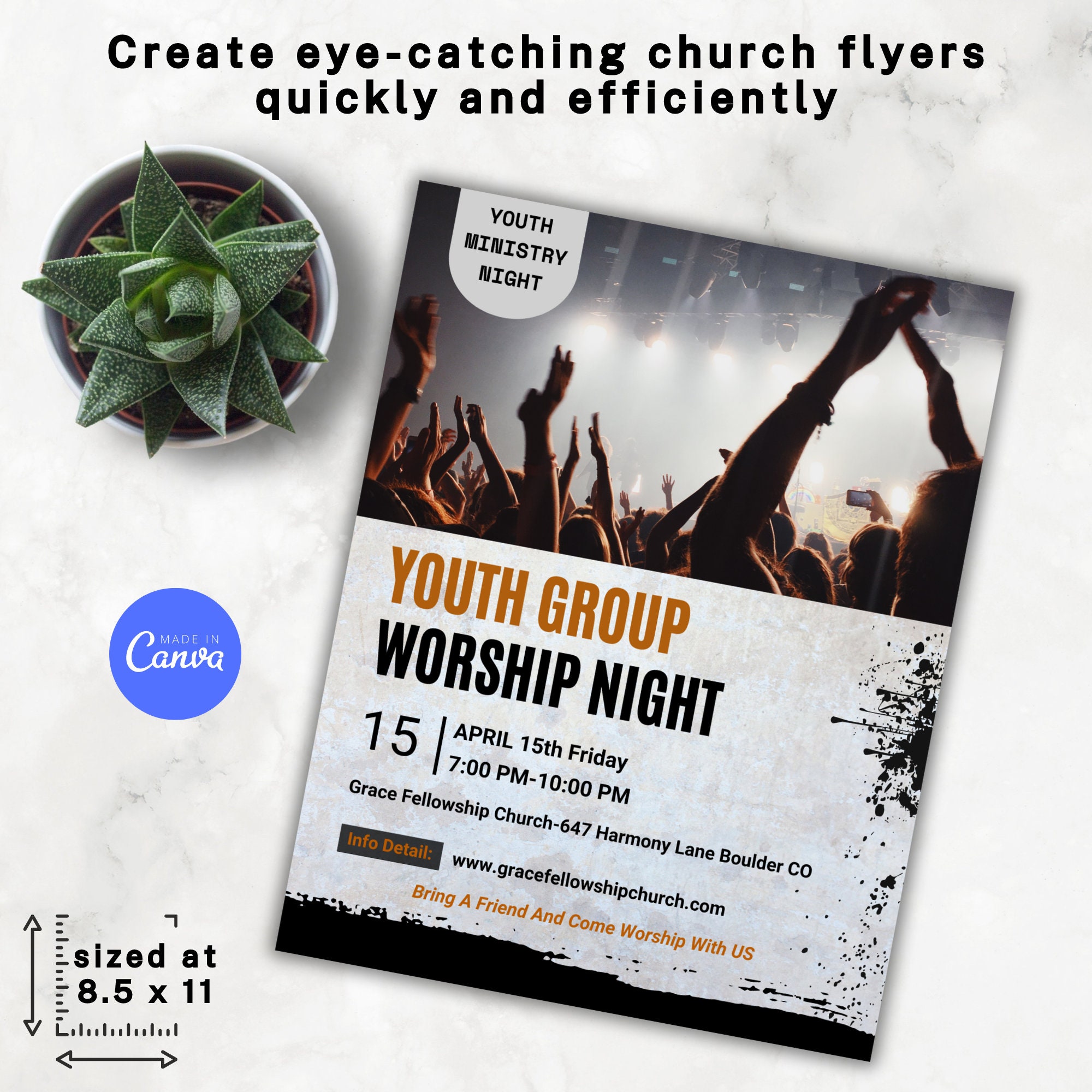 Church Flyer, Church Flyer Template, Event Flyer, Church Flyer Canva ...