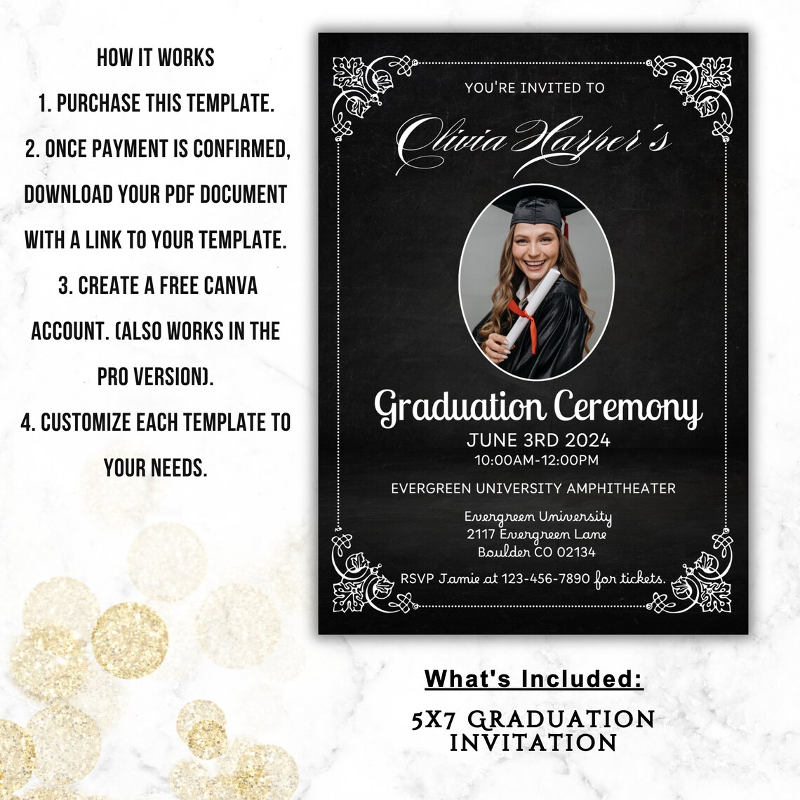 College Graduation Announcement, High School Graduation Announcement ...