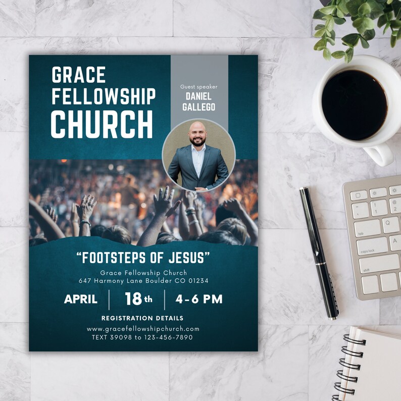 Church Flyer, Church Flyer Template, Event Flyer, Church Flyer Canva ...
