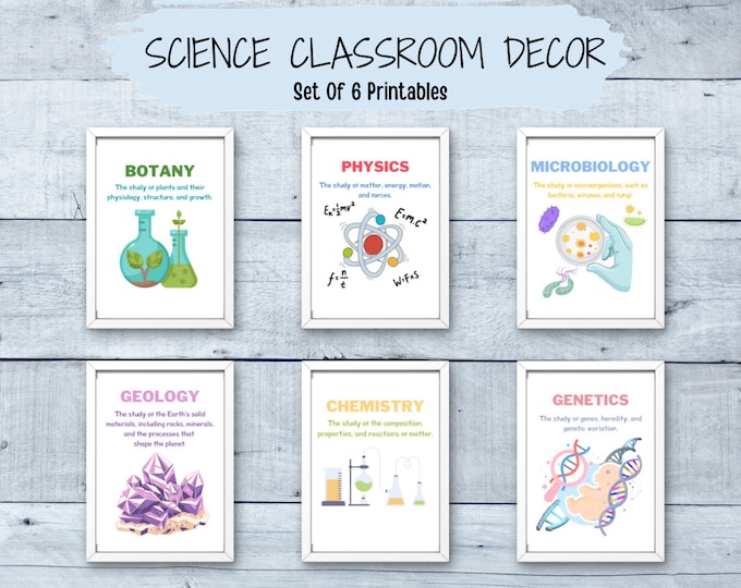 Warning You're in the Science Zone Poster Print, Science Classroom ...