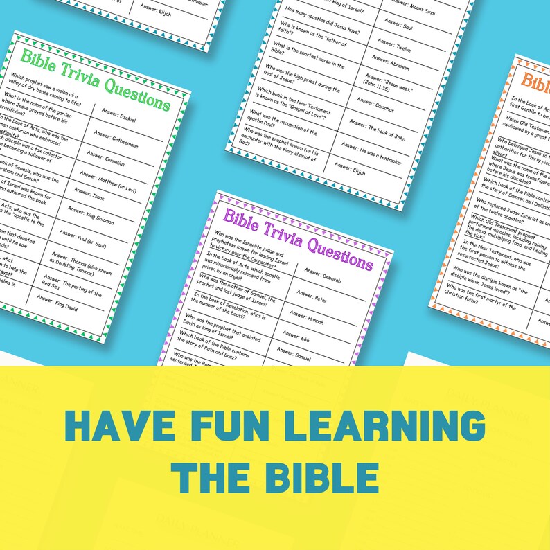Bible Trivia Game, Bible Games, Sunday School, Printable Bible Game ...