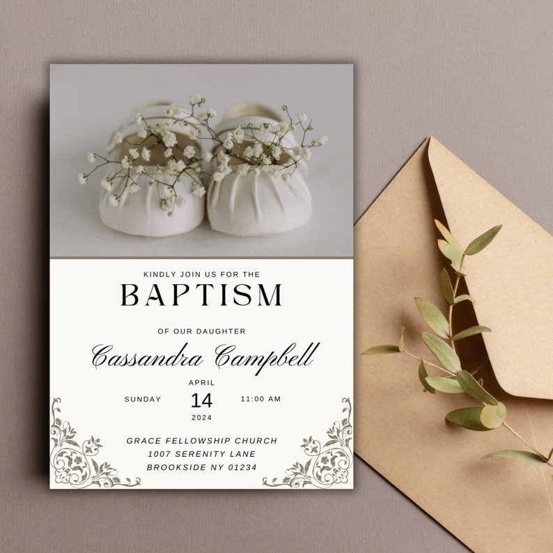 Editable LDS Baptism Invitation Baptism Invitation Template - Etsy