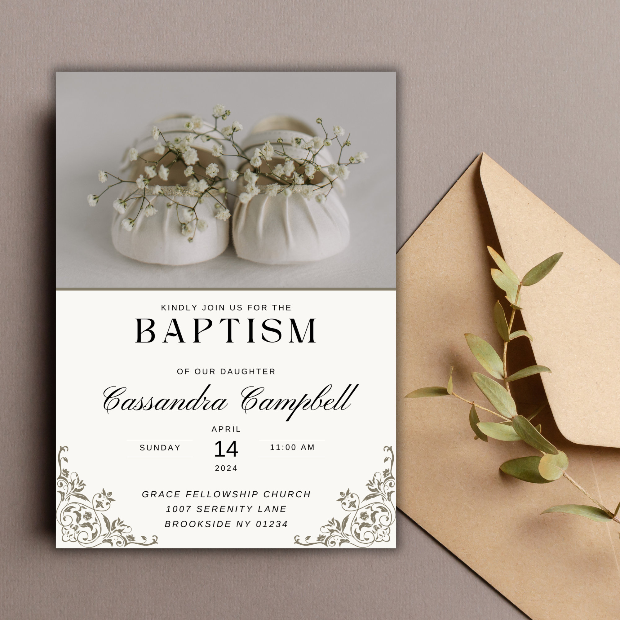Editable LDS Baptism Invitation Baptism Invitation Template - Etsy