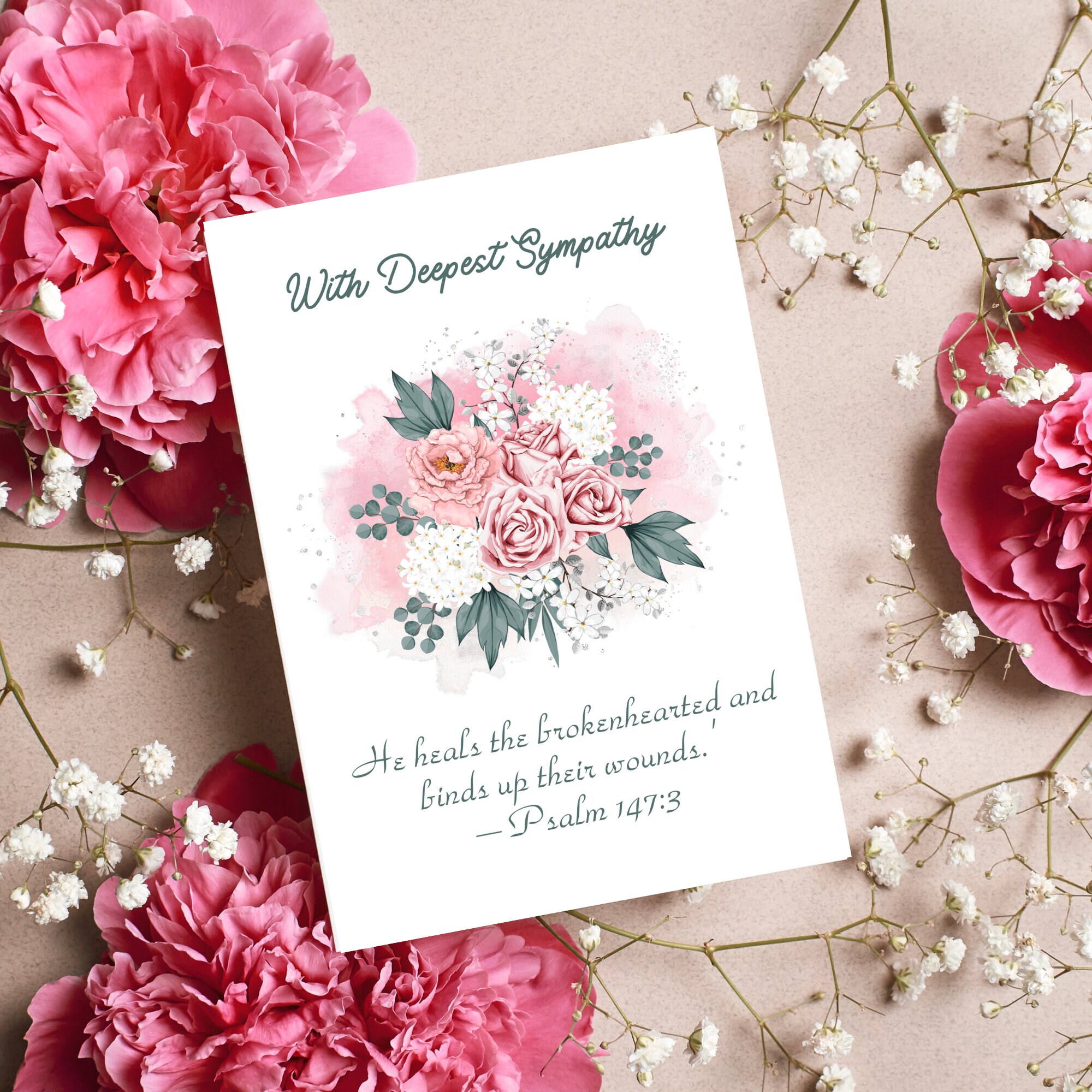 Christian Sympathy Card, Bereavement Card, Religious Sympathy Card ...