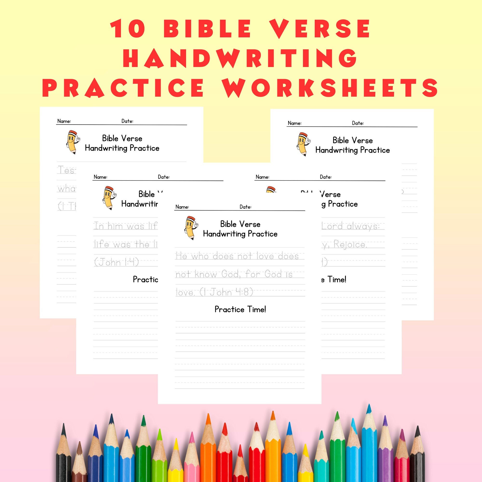 Bible Verses Kids, Handwriting Practice Sheets, Handwriting Practice ...