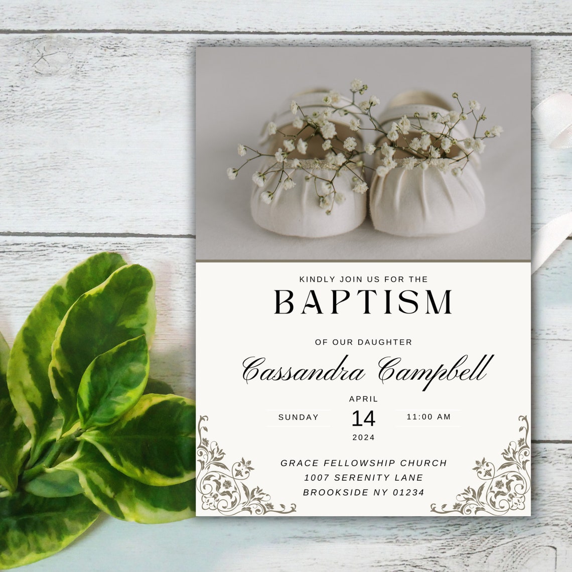 Editable LDS Baptism Invitation Baptism Invitation Template - Etsy
