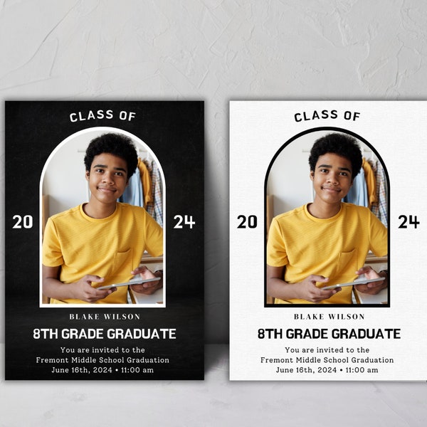8th Grade Graduation Invitations - Etsy
