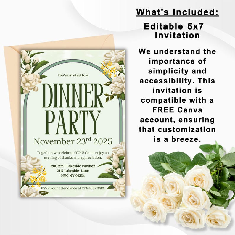 Editable Appreciation Dinner Invitation 5x7, Staff Appreciation Dinner ...