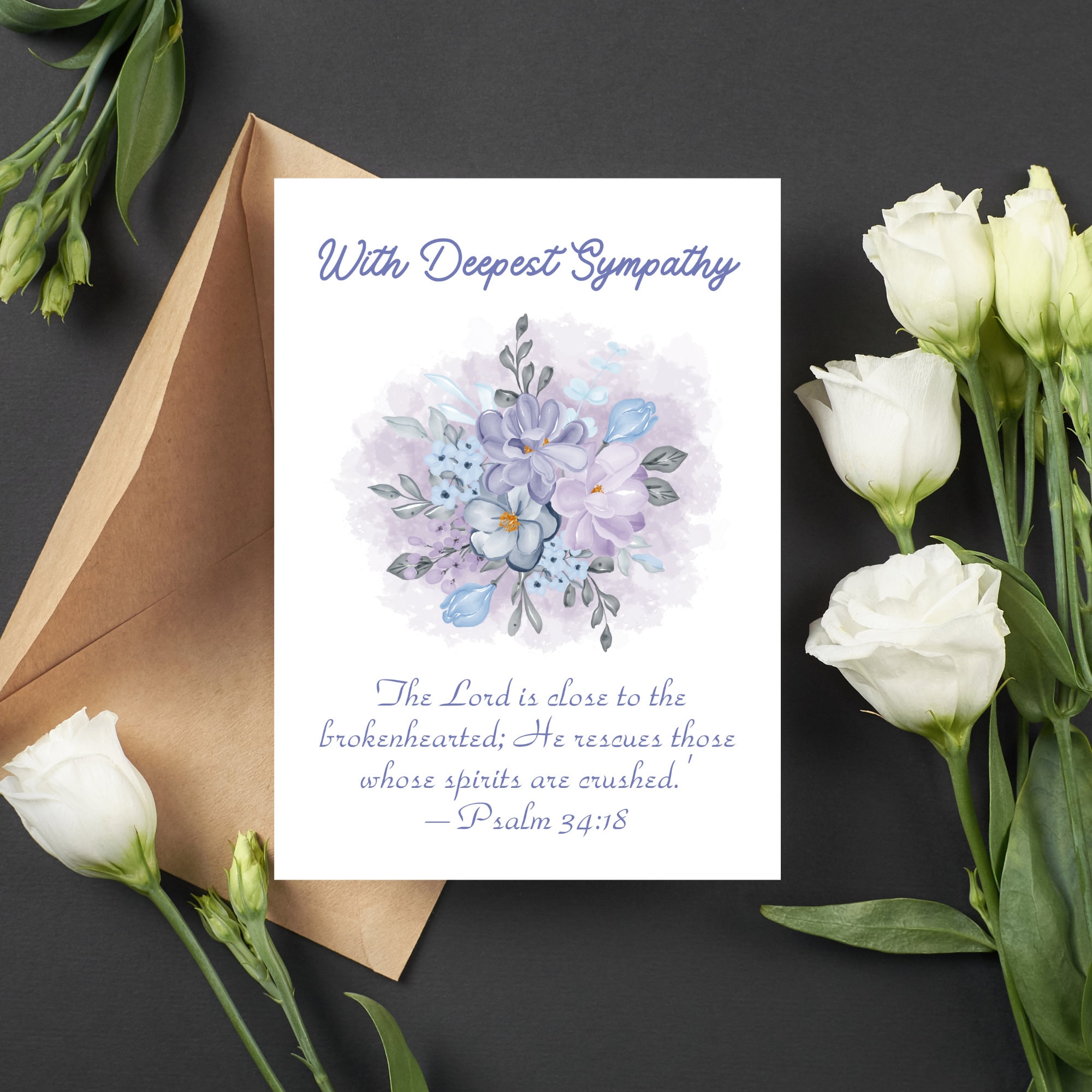 Sympathy Card, Bereavement Card, Sorry for Your Loss, Christian ...