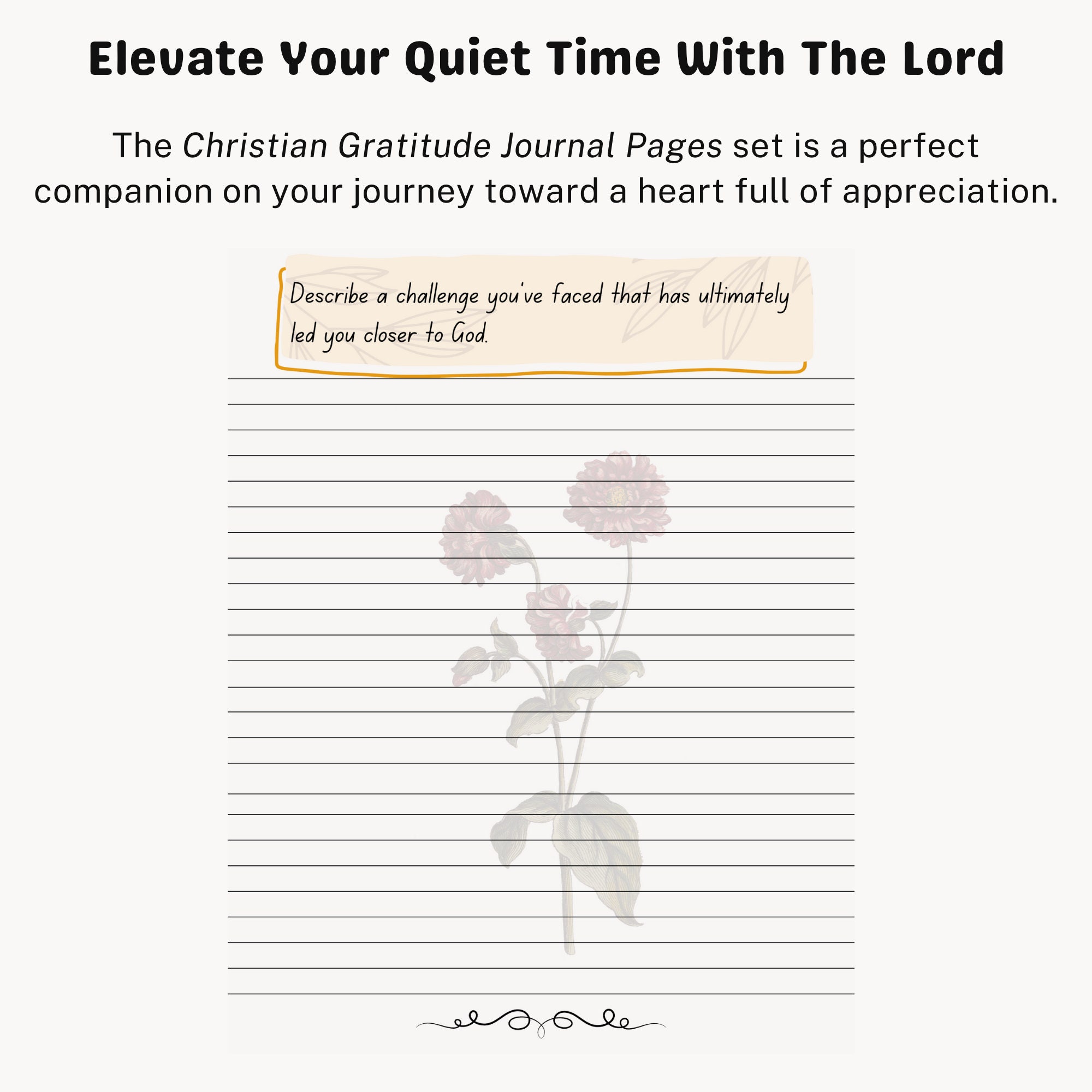 Christian Gratitude Journal Printable, Prayer Journal, Christian ...