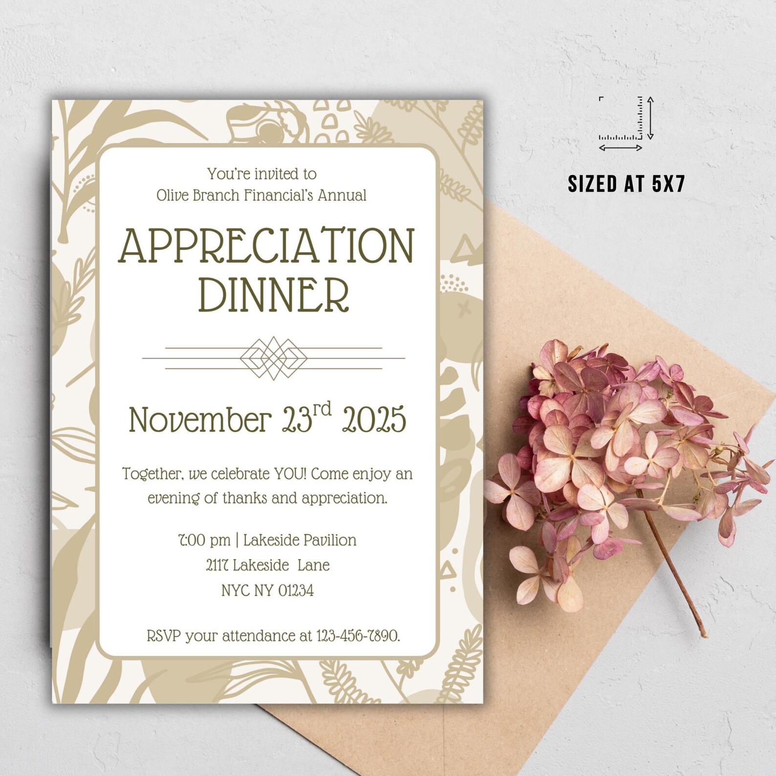 Editable Appreciation Dinner Invitation 5x7, Staff Appreciation Dinner ...