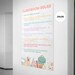 Classroom Rules Poster, Classroom Poster, Pastel Classroom Decor, Back ...