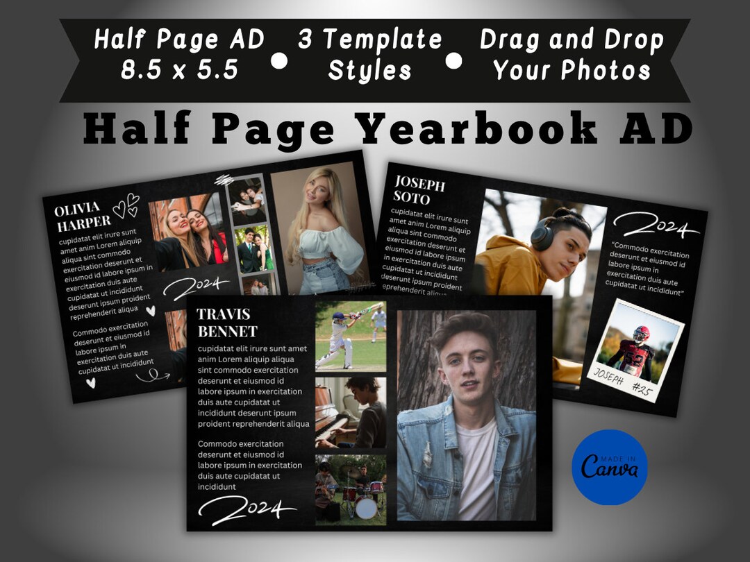 Yearbook Ads, Yearbook Ad Template, Senior Yearbook Ad, Yearbook ...
