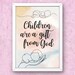 Children Are A Gift From God, Baptism Gift, Church Nursery Decor, Baby ...