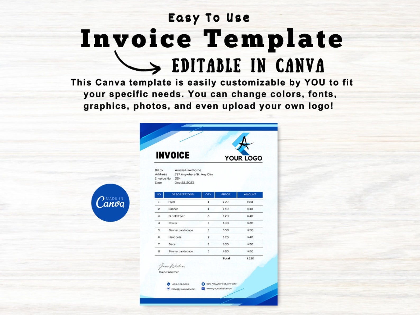 Business Invoice Template, Invoice Template Download, Invoice Template ...
