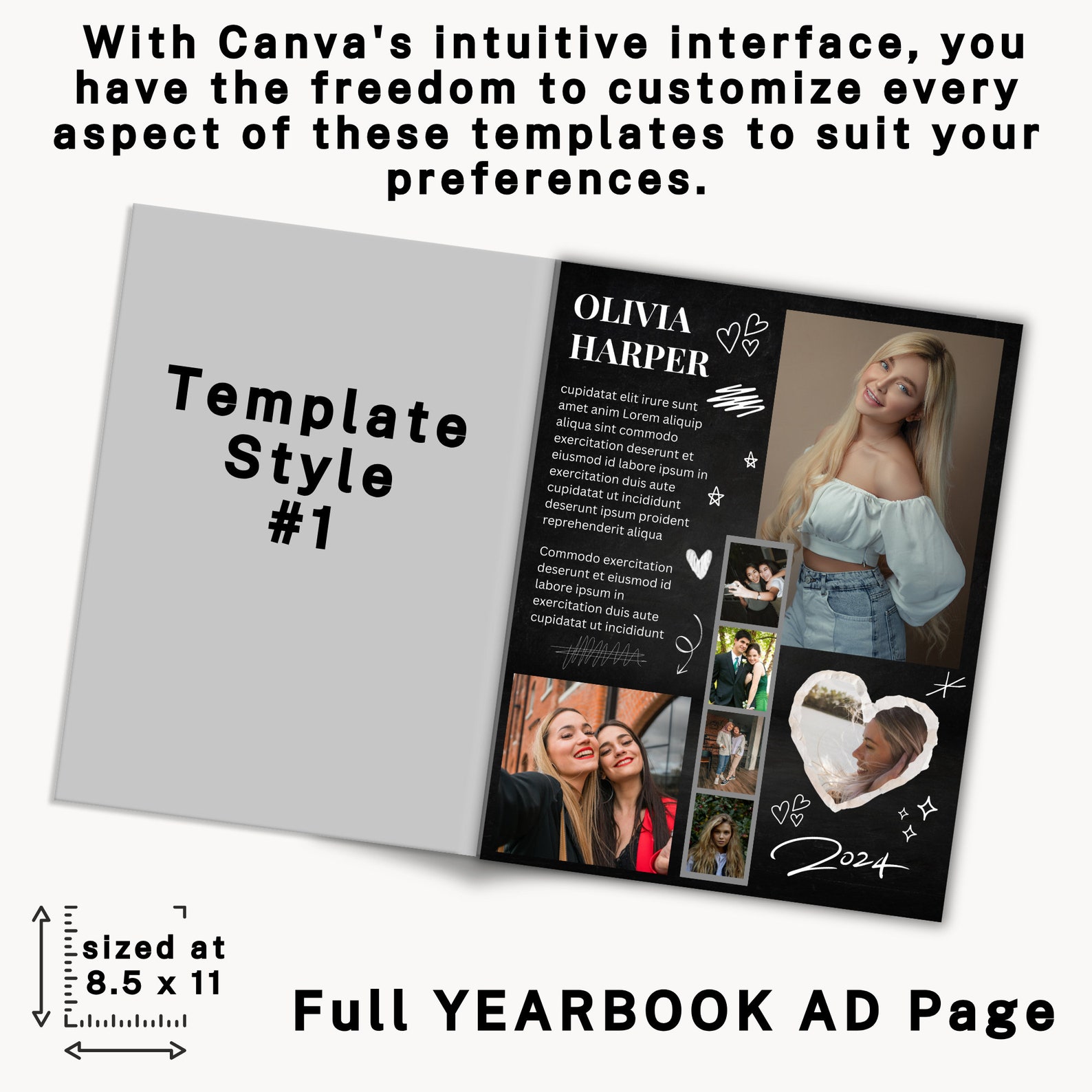 Full Page Yearbook Ads, Yearbook Ad Template, Yearbook Template ...