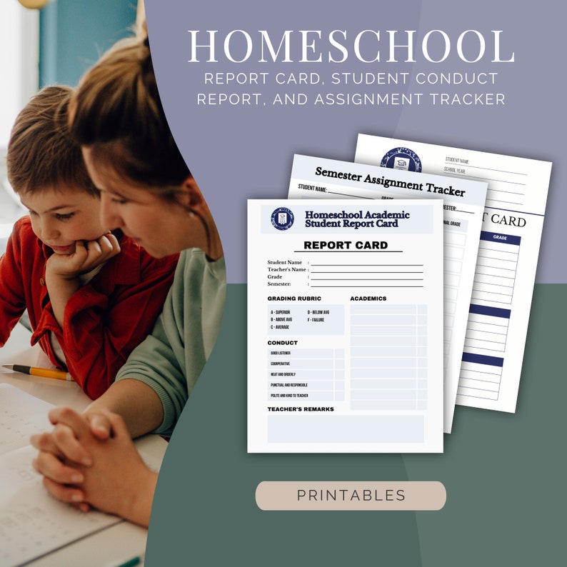 Homeschool Report Card, Homeschool Record Keeping, Homeschool Academic ...