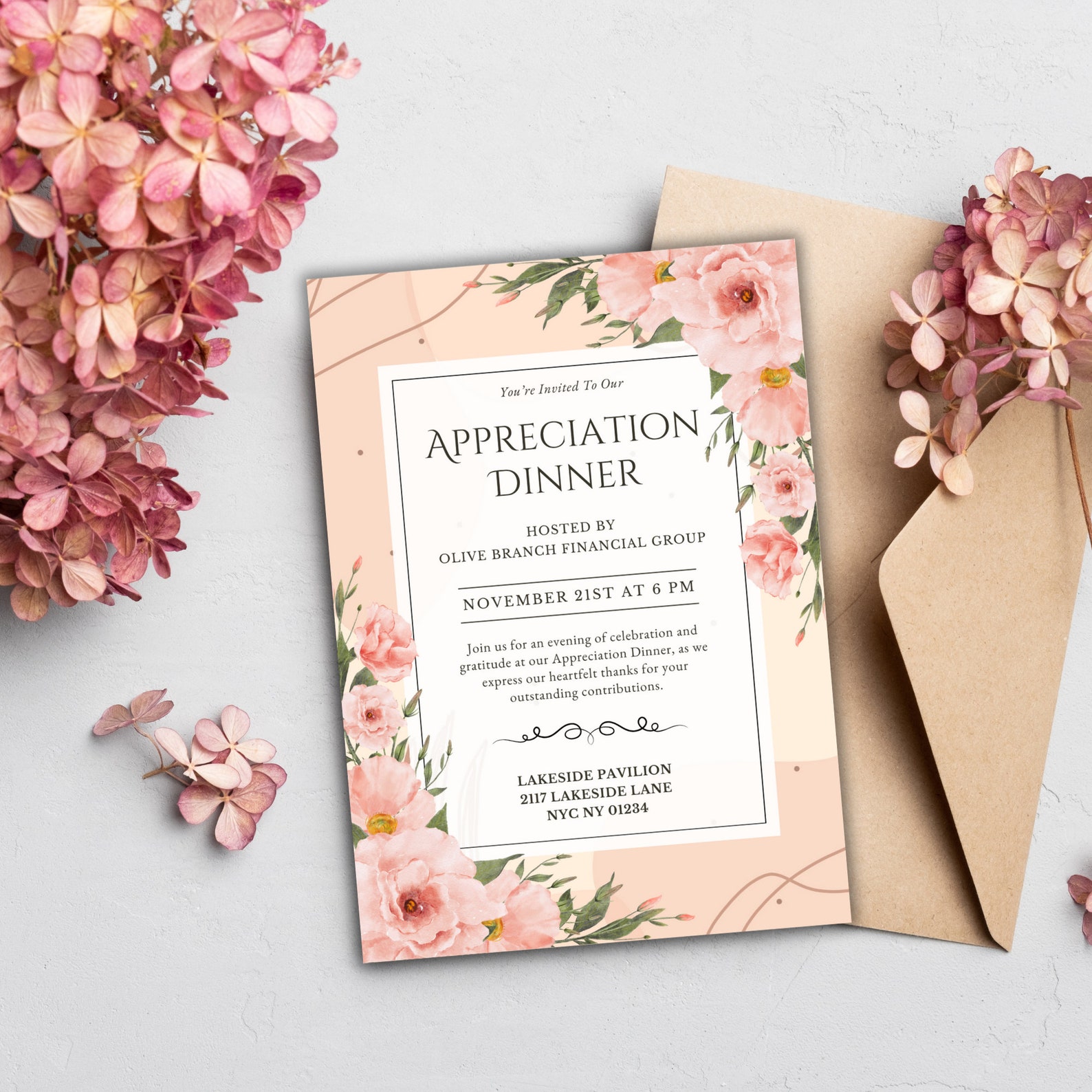 Appreciation Dinner Invitation, Dinner Party, Employee Appreciation ...