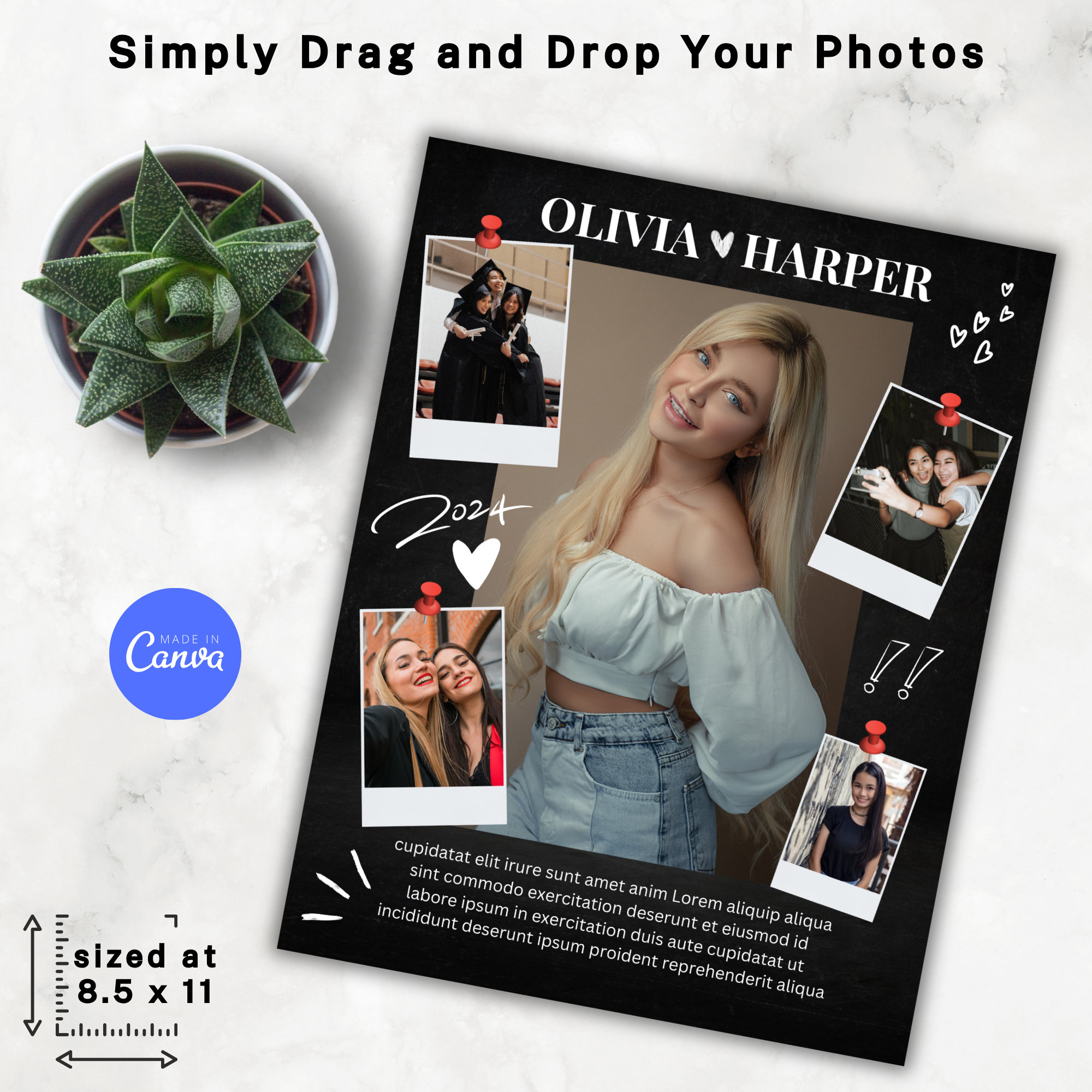 Full Page Yearbook Ads, Yearbook Ad Template, Yearbook Template ...