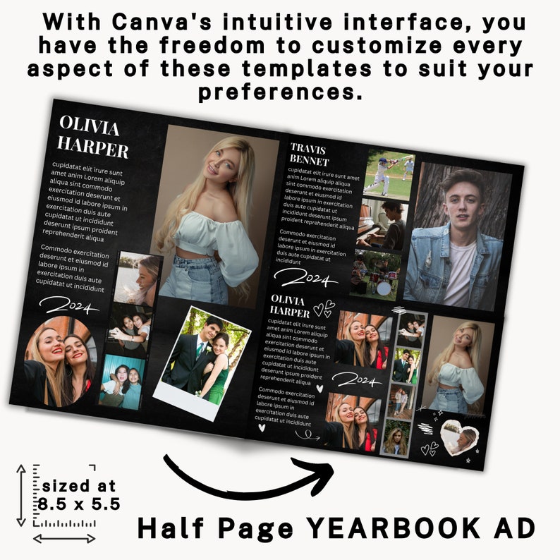 Yearbook Ads, Yearbook Ad Template, Senior Yearbook Ad, Yearbook ...