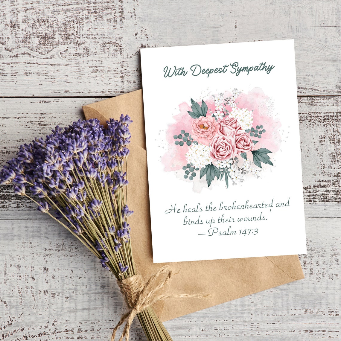 Christian Sympathy Card, Bereavement Card, Religious Sympathy Card ...