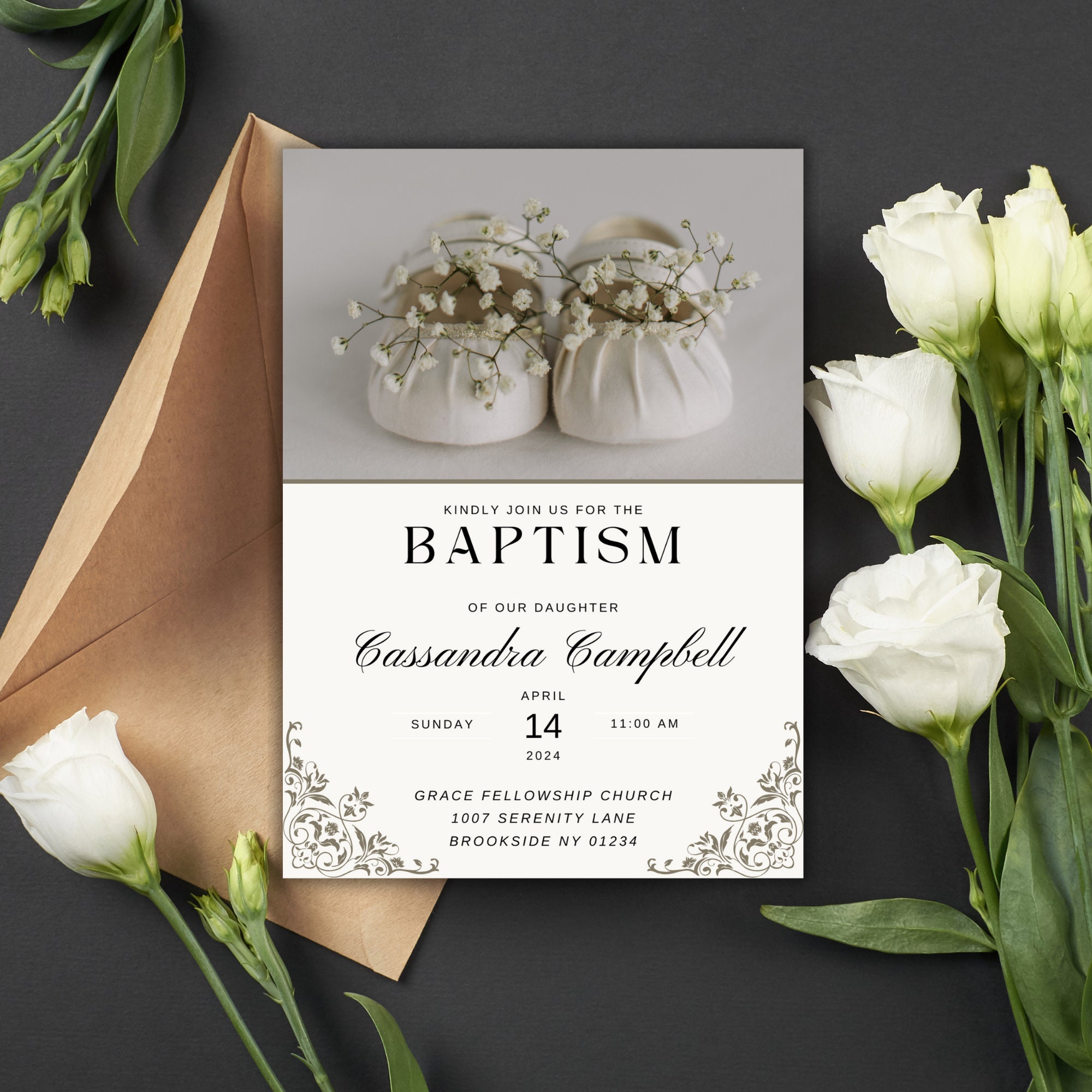 Editable LDS Baptism Invitation Baptism Invitation Template - Etsy