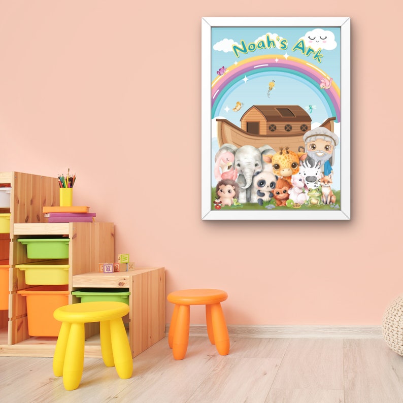 Christian Nursery Art, Sunday School Wall Art, Church Nursery Decor ...