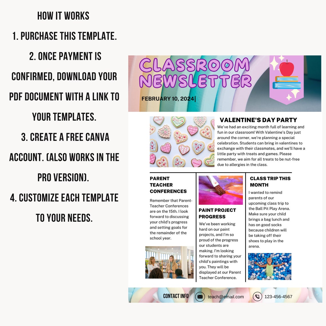 Newsletter Template, Newsletter Template School, Class Newsletter ...