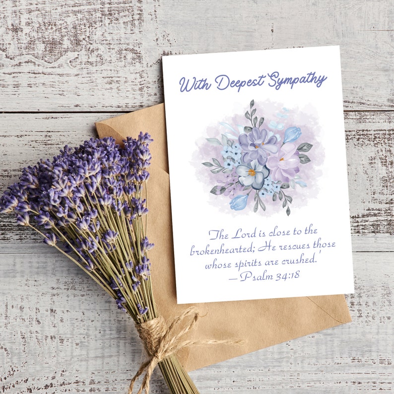 Sympathy Card, Bereavement Card, Sorry for Your Loss, Christian ...