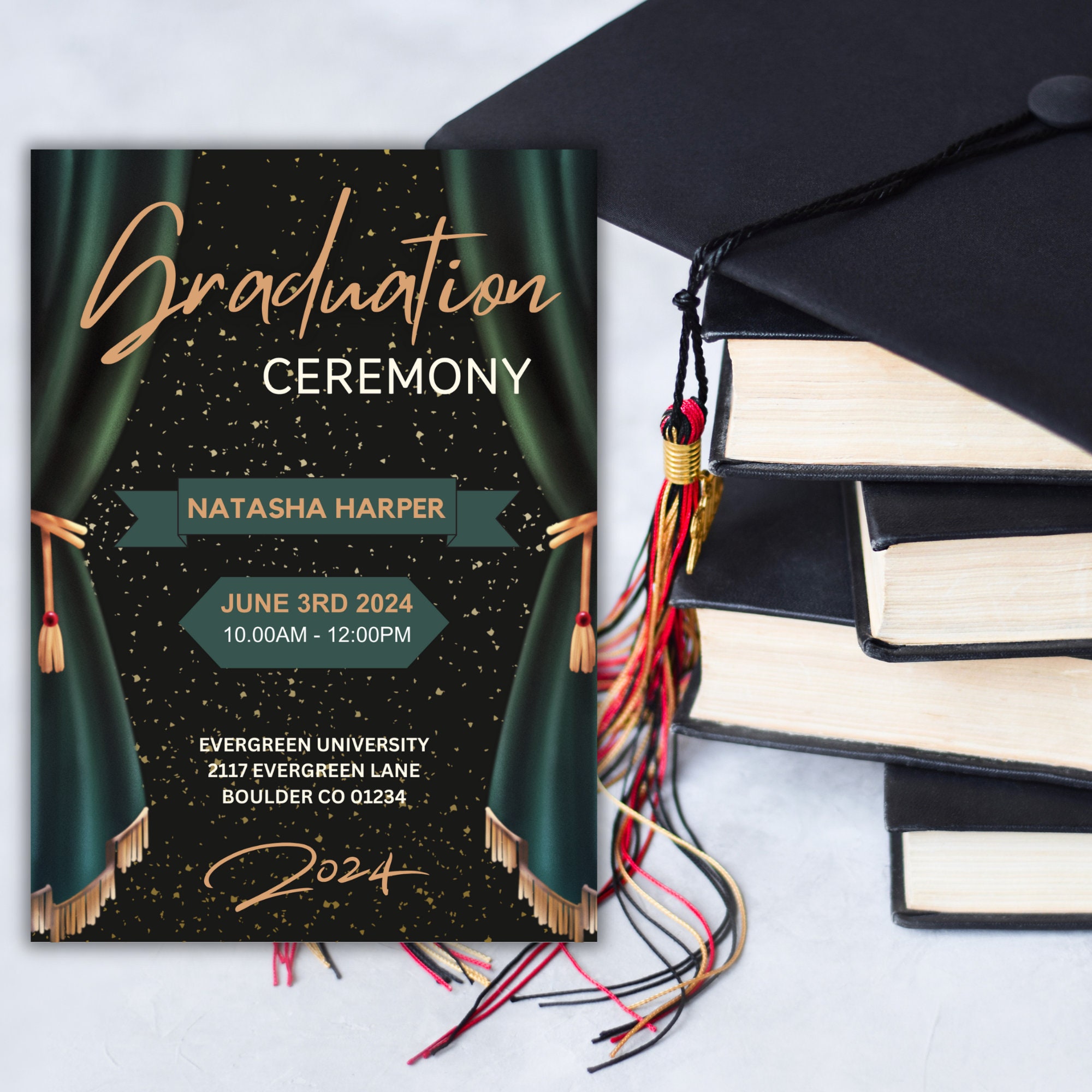 Graduation Invitation Template, Graduation Annoucement, College ...