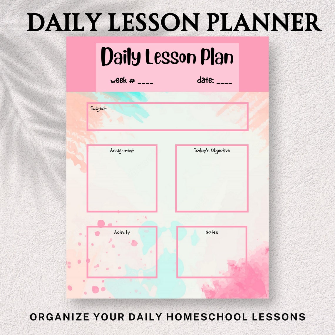 Printable Homeschool Planner, Homeschool Planner, Homeschool Schedule ...