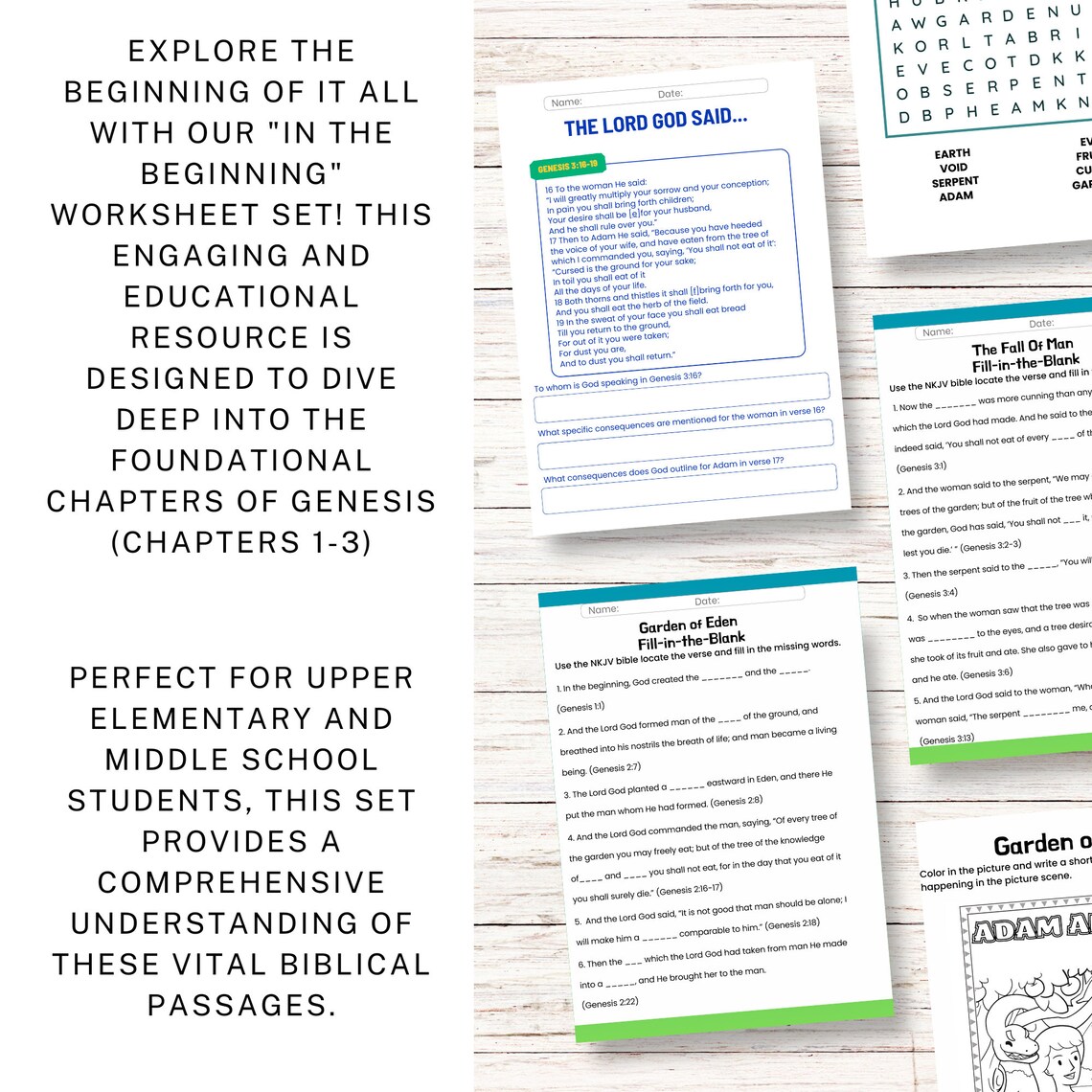 Kids Bible Study Printable, Sunday School Printable, Sunday School ...