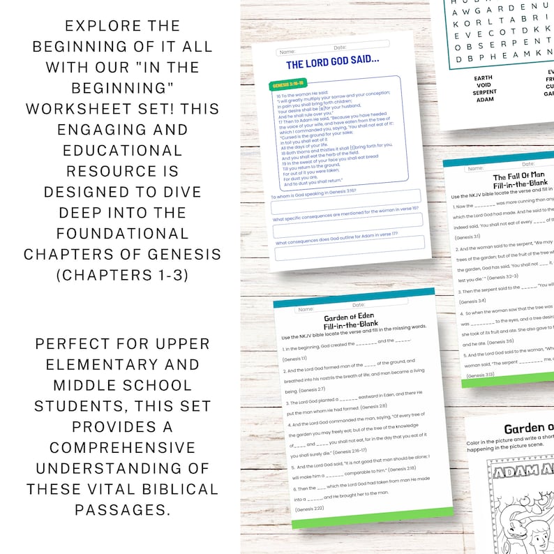 Kids Bible Study Printable, Sunday School Printable, Sunday School ...