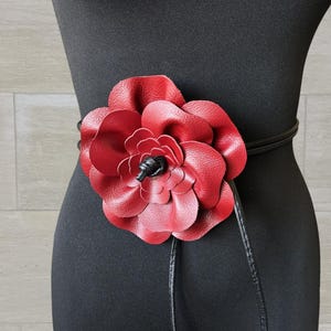 Leather Flower Belt, Festival Belt, Boho Chic Accessory, Large Stylish ...