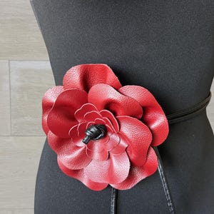Leather Flower Belt, Festival Belt, Boho Chic Accessory, Large Stylish ...