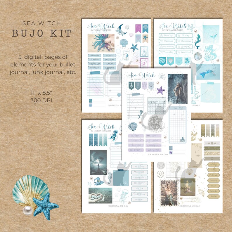 Sea Witch Bujo Kit - Etsy