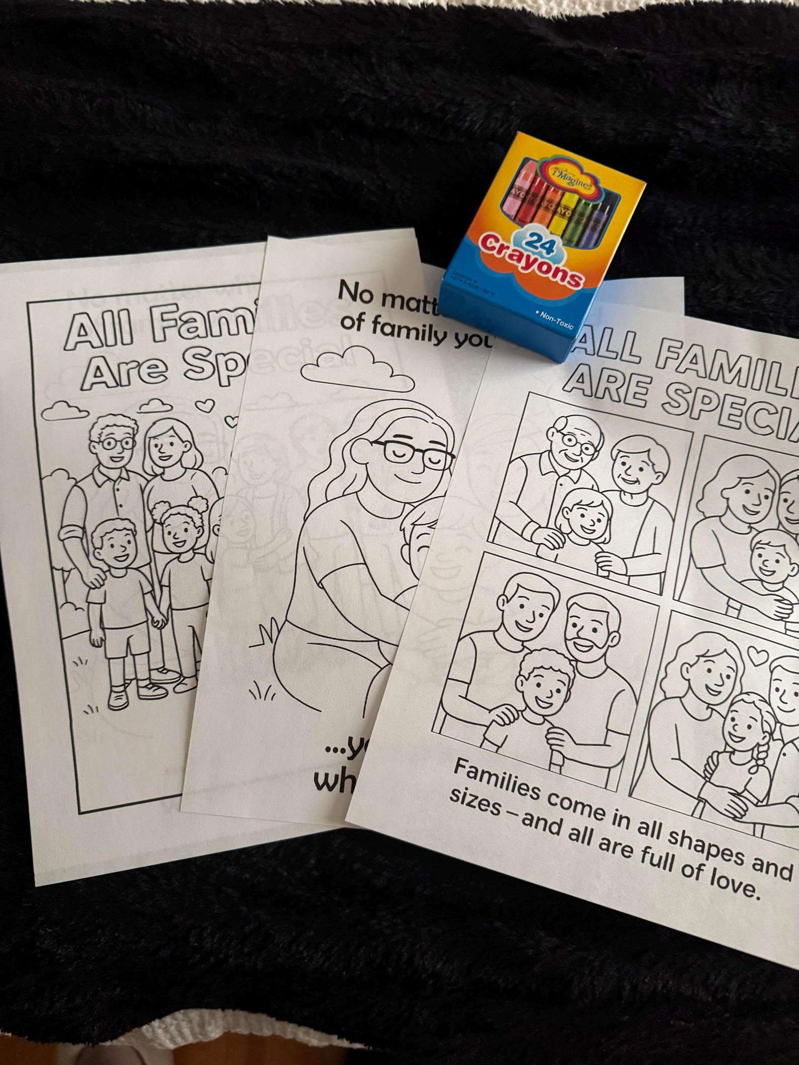 All Families Are Special – Inclusive Family Coloring Page PDF – Diverse ...
