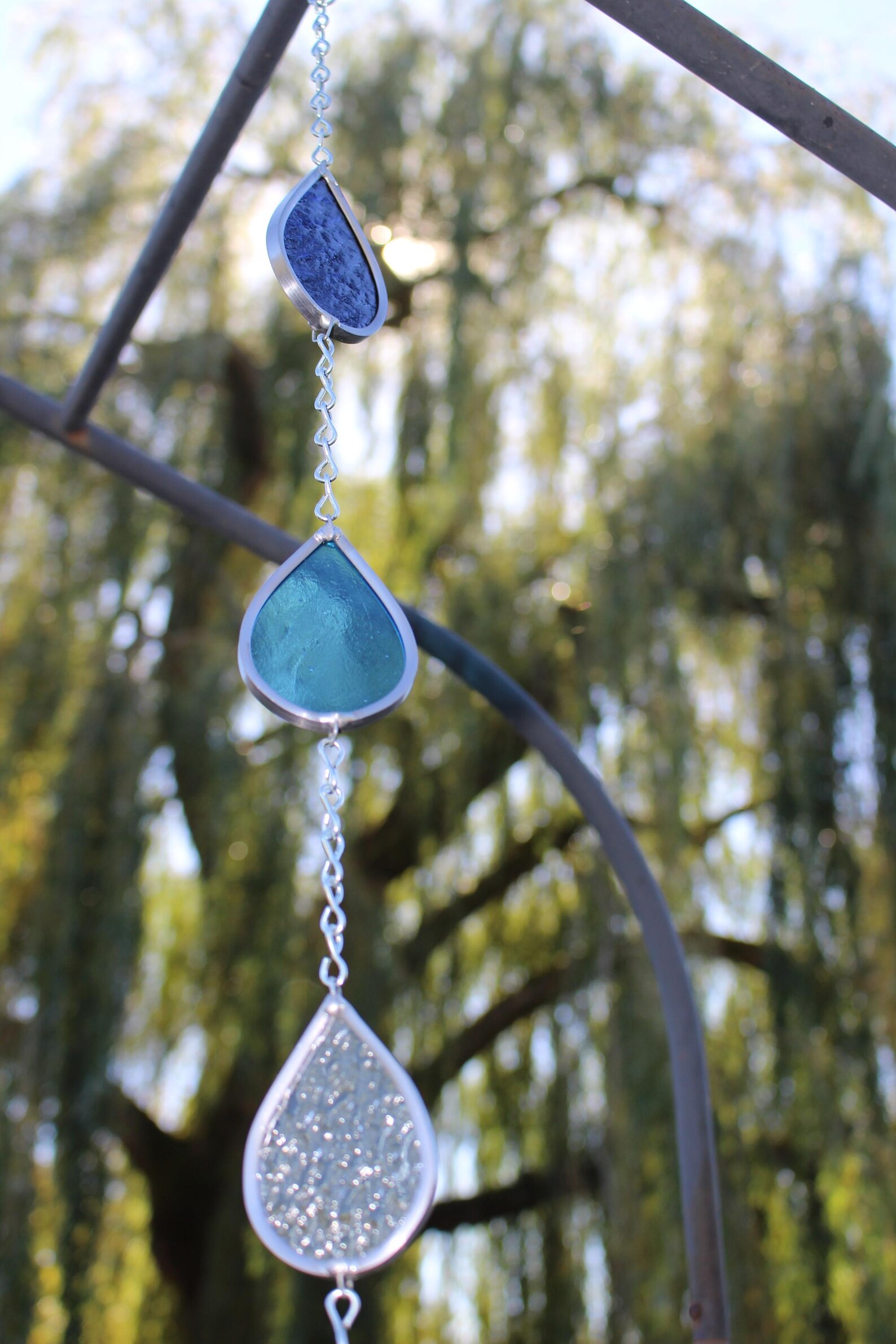 Stained Glass Rain Chain - Etsy