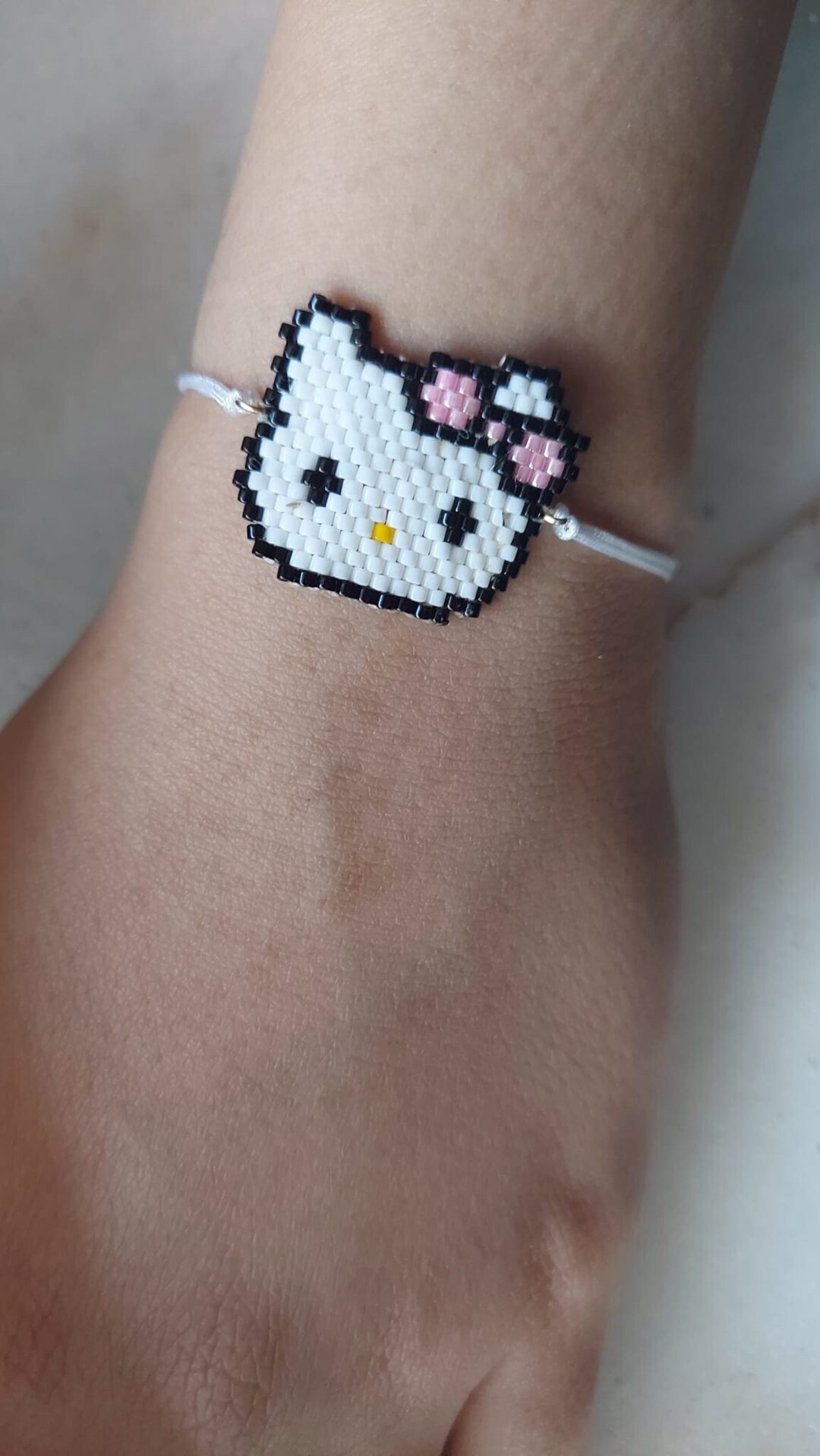 Hello Kitty Bracelet,miyuki Bracelet,fun Bracelets for Kids,white ...