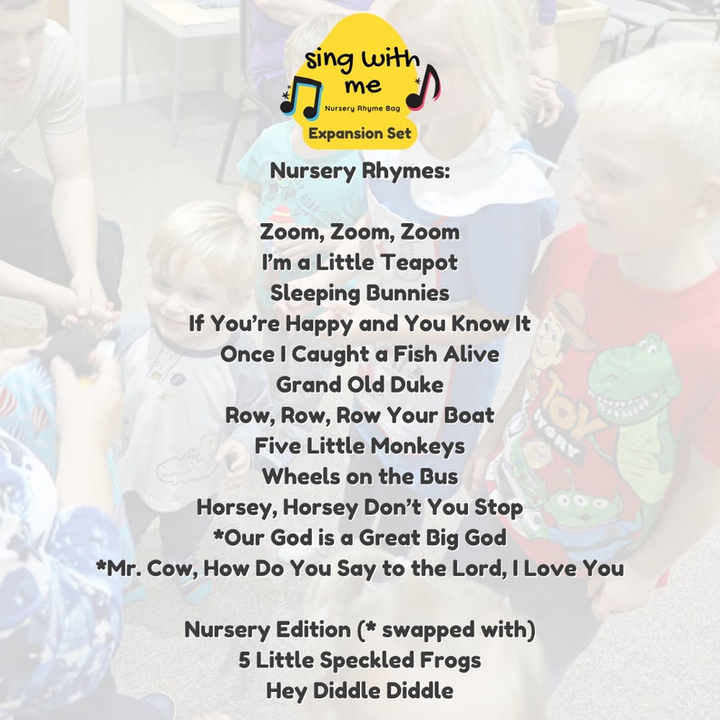 Sing With Me Nursery Rhyme Bag - Etsy